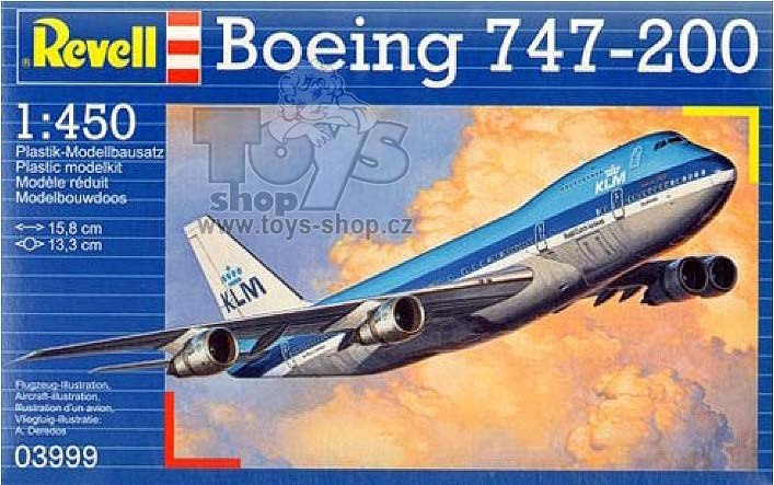 Revell Plastic ModelKit letadlo 03999 - Boeing 747-200 Jumbo Jet (1:450)