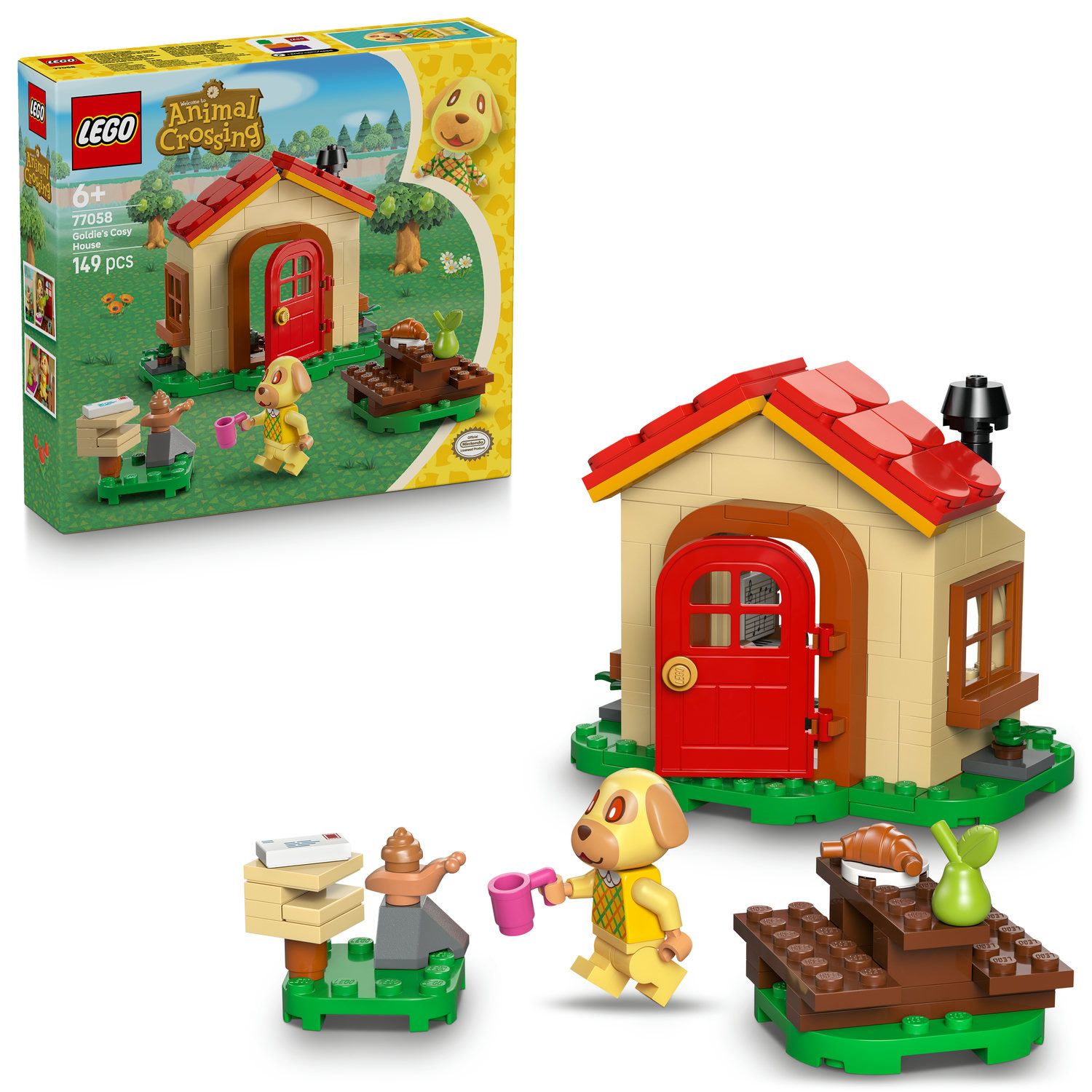 LEGO Animal Crossing™ 77058 Goldie i jej przytulny dom