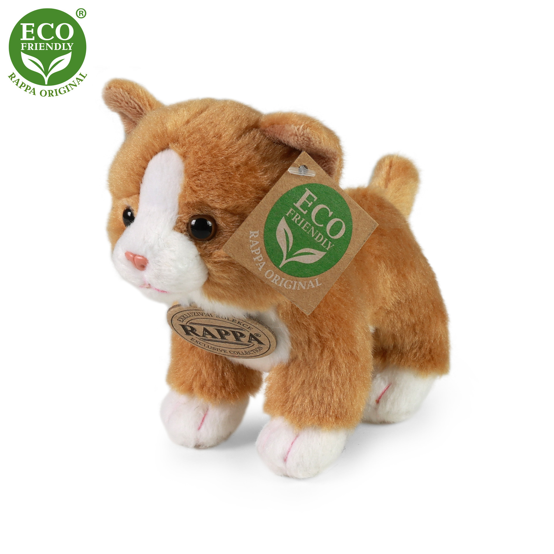 Rappa Plüschkatze stehend 3 Arten 14 cm ECO-FRIENDLY