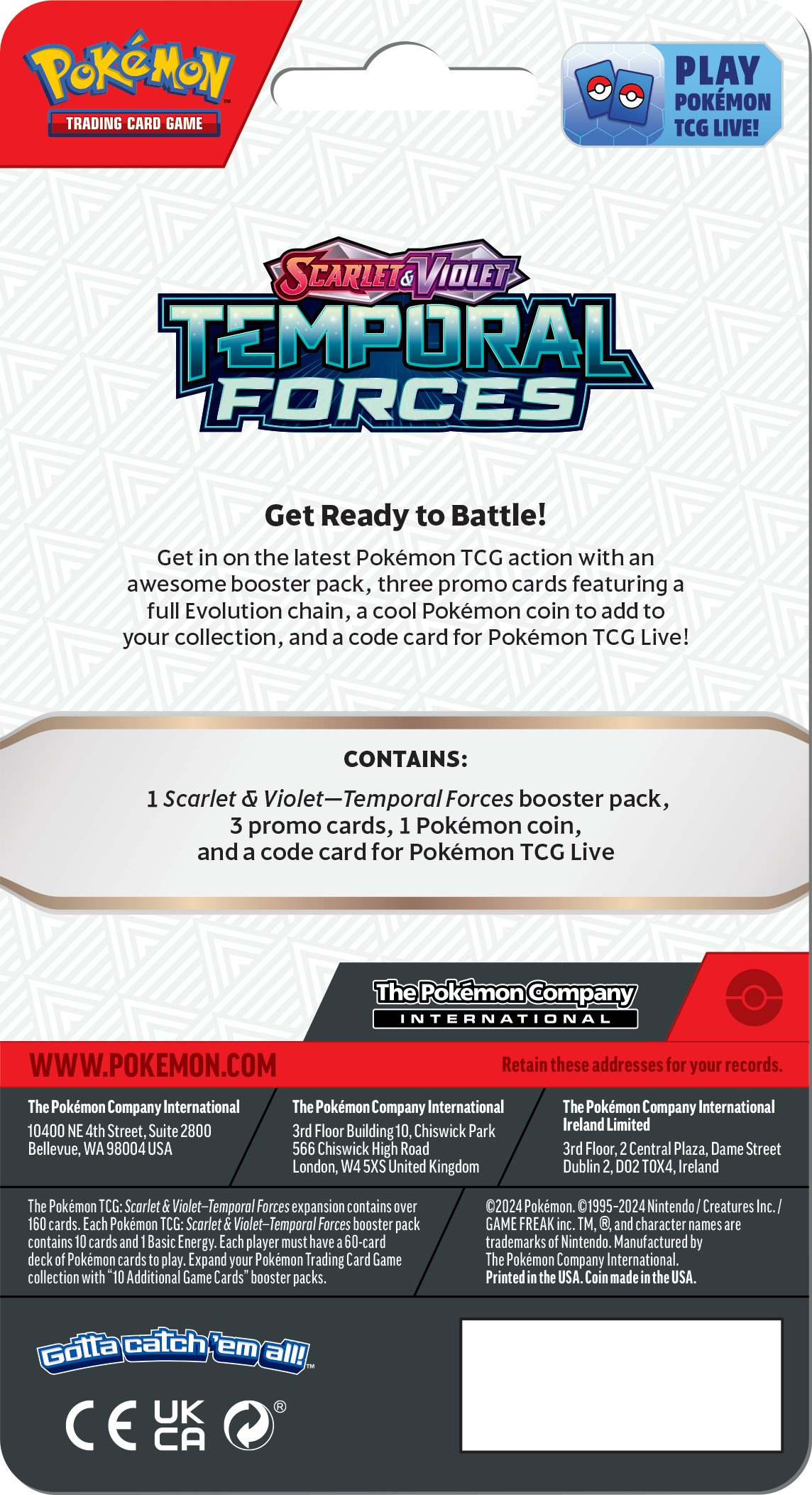 Pokémon Company Pokémon TCG: SV05 Temporal Forces - Premium Checklane Blister
