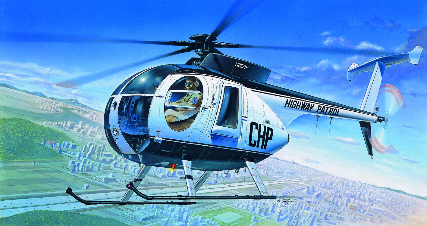 Academy Model Kit Helicopter 12249 - HELIKOPTER POLICYJNY HUGHES 500D ...