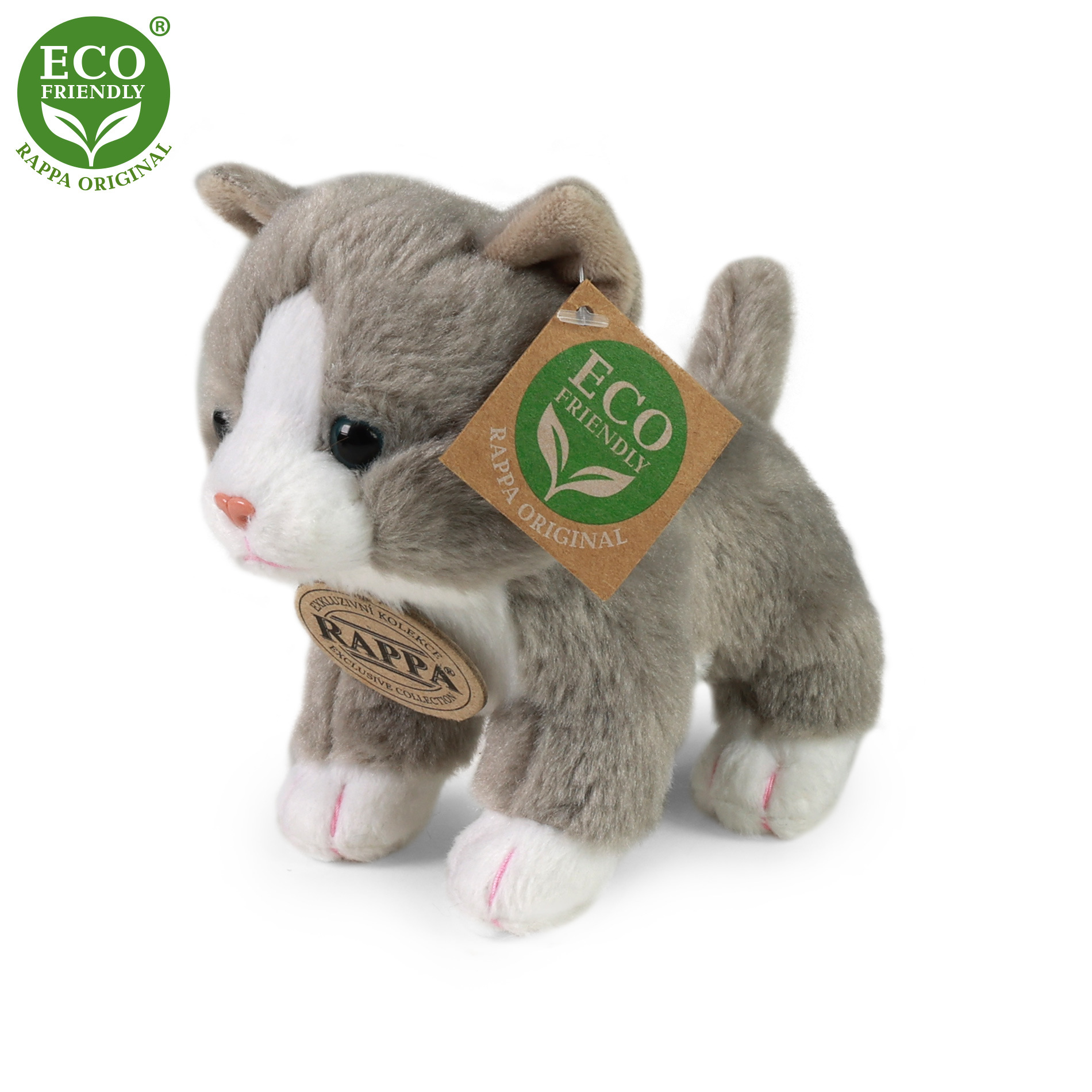 Rappa Plüschkatze stehend 3 Arten 14 cm ECO-FRIENDLY